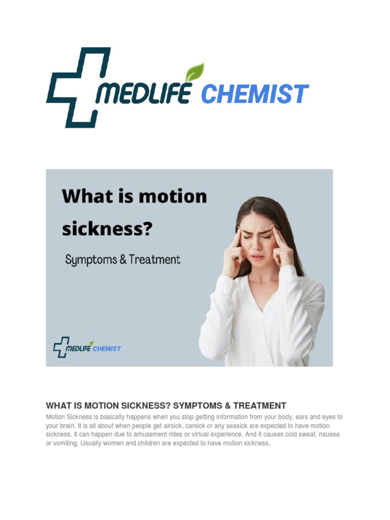 What Is Motion Sickness | PDF | Wellness