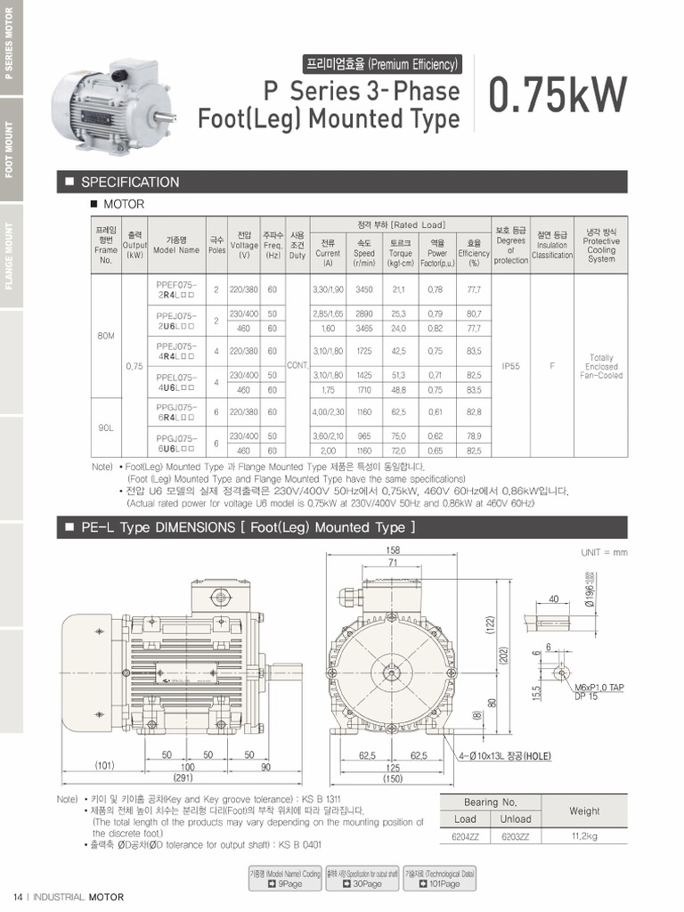 P Series Foot - 0.75kw | PDF