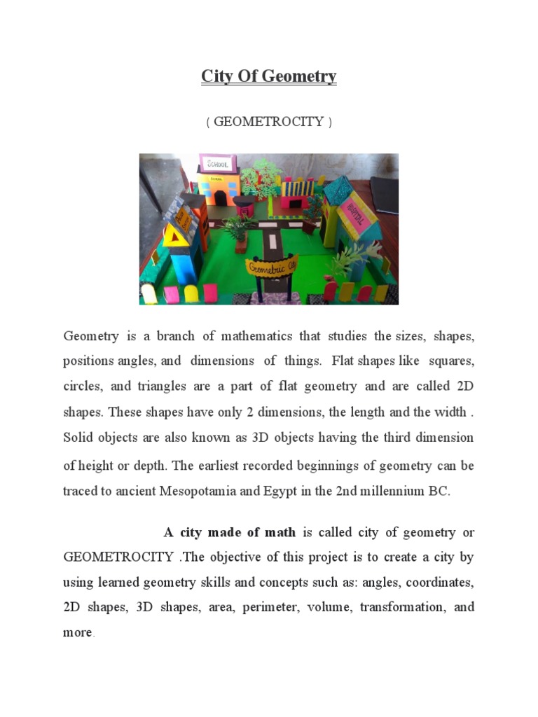 A City Made of Math Is Called City of Geometry or | PDF | Geometry | Shape