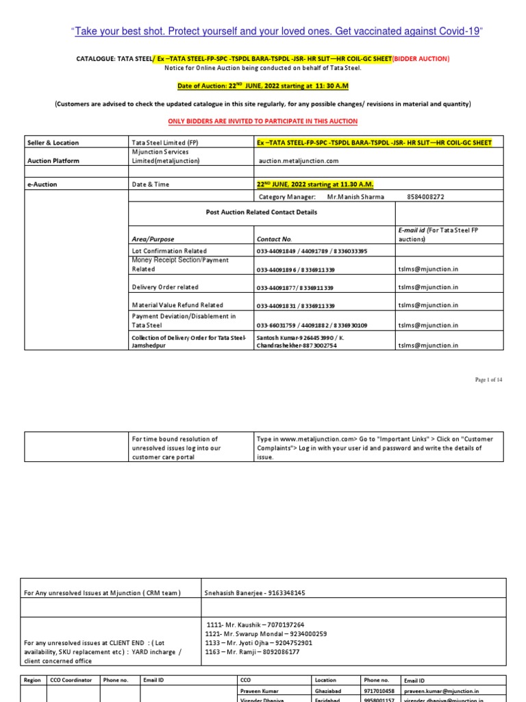 Tata Steel FP - SPC - TSPDL Bara-Tspdl HR-HR Slit-Hr Coil-22.06.2022 ...