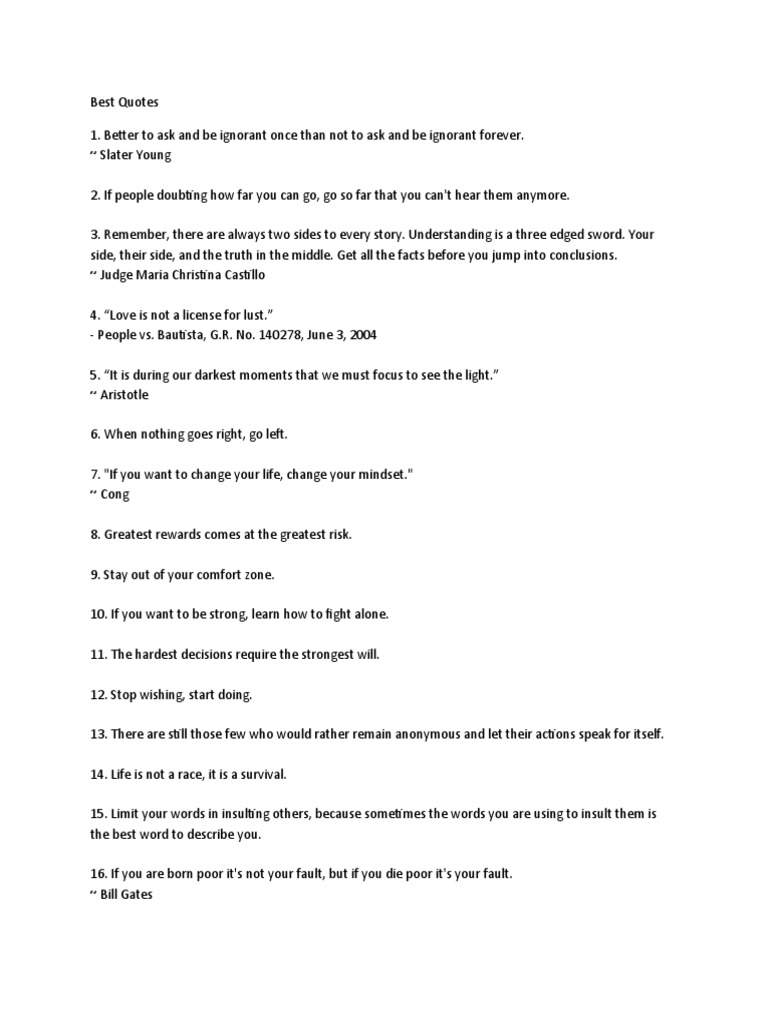 Best Quotes Collection | PDF
