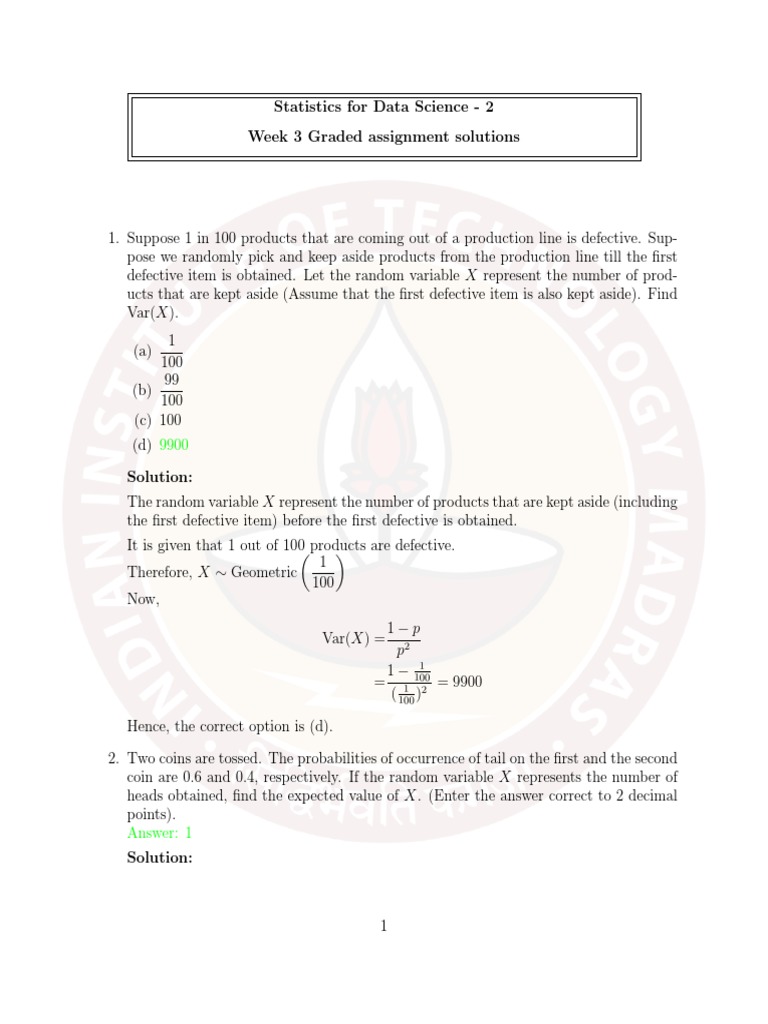 W3GS | PDF | Probability And Statistics | Applied Mathematics