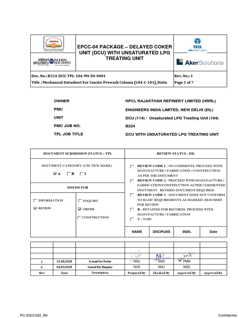 Epcc-04 Package - Delayed Coker Unit (Dcu) With Unsaturated LPG ...