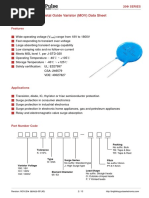 MYG Varistors Data Sheet | PDF | Physics | Manufactured Goods
