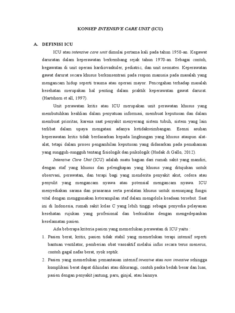 Konsep ICU | PDF