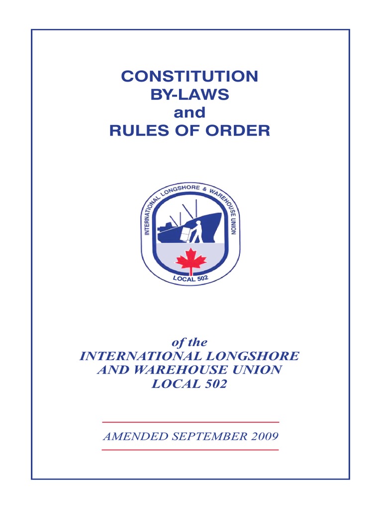 ILWU Local 502 Constitution and By-Laws | PDF | Board Of Directors ...