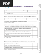 IOSH Managing Safely Questions and Answers Sample PDF | PDF | Risk ...