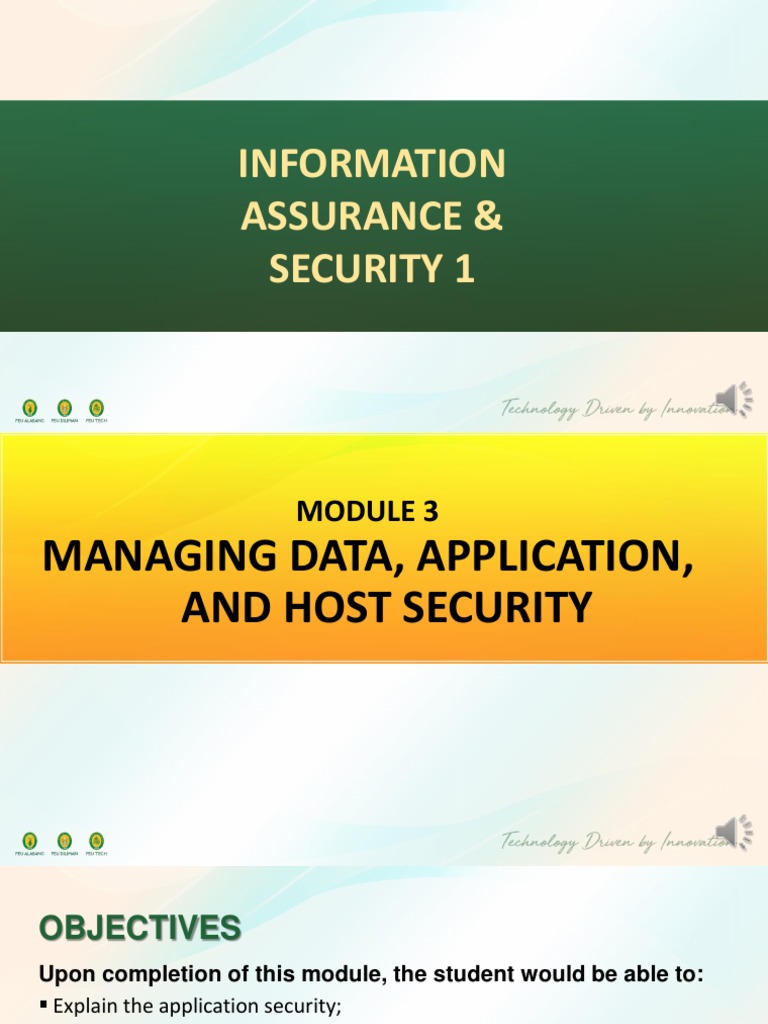Module 3 - Managing Data, Application, and Host Security New-Merged ...