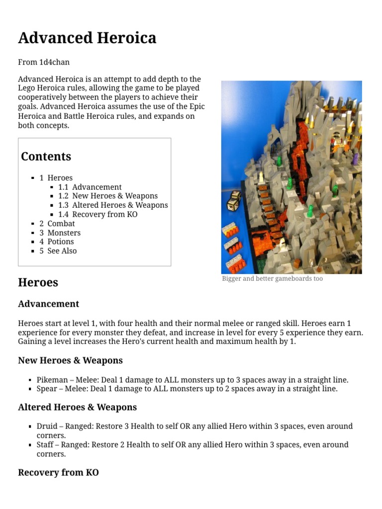 Advanced Heroica Game Rules Guide | PDF
