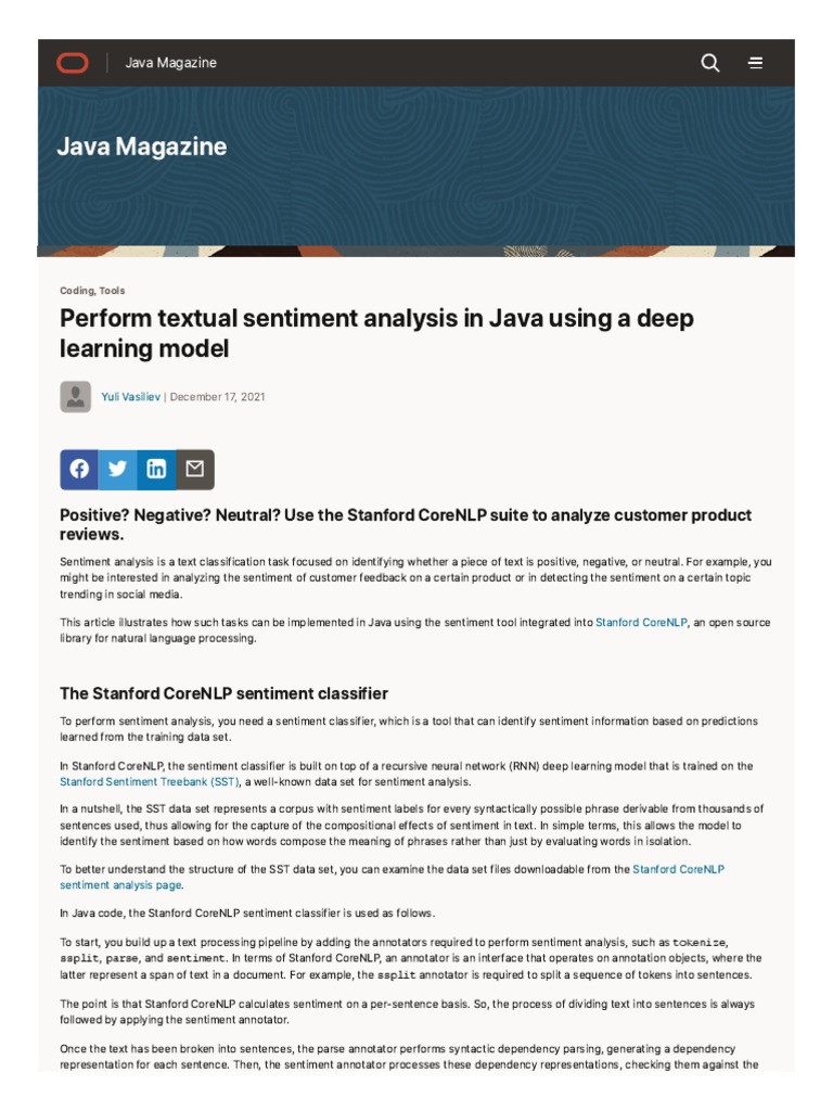 Perform Textual Sentiment Analysis in Java Using A Deep Learning Model ... Perform Textual Sentiment Analysis in Java Using A Deep Learning Model ...