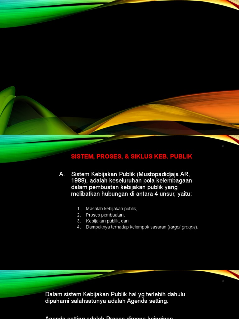 Proses Kebijakan Publik 1pptx 1618880107 | PDF