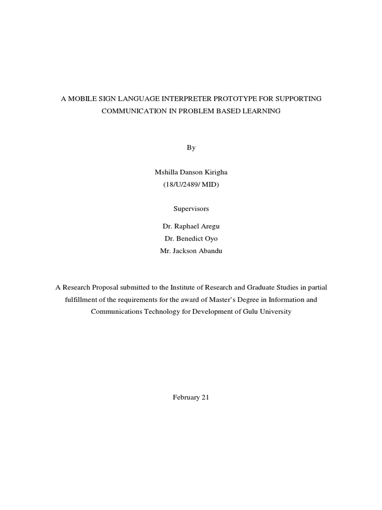 Sign_Language_Interpretor_Proposal | PDF | Android (Operating System ...