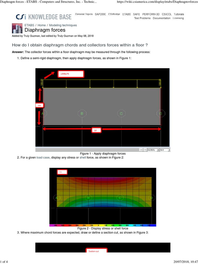 Diaphragm Forces | PDF | Truss | Force