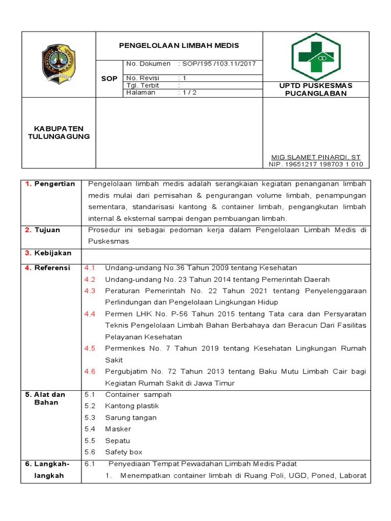 SOP Limbah B3 | PDF