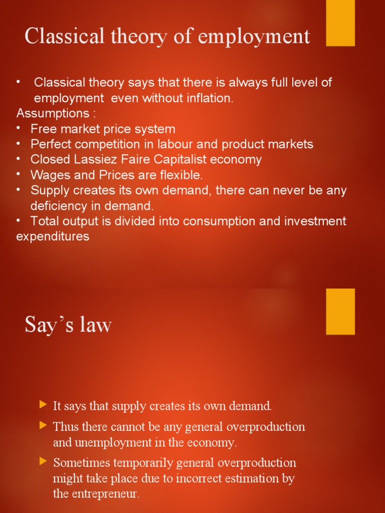 Classical Theory of Employment | PDF