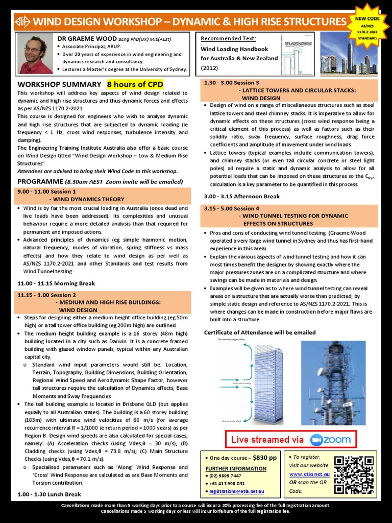 Wind Design Workshop - Dynamic & High Rise Structures: 8 Hours of CPD ...