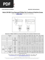 Metric DIN 7 Spec | PDF | Screw | Steel