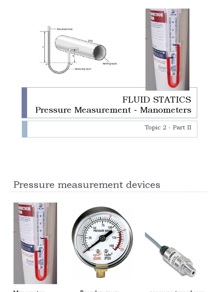 Pressure Measurement Devices | PDF | Pressure Measurement | Pressure