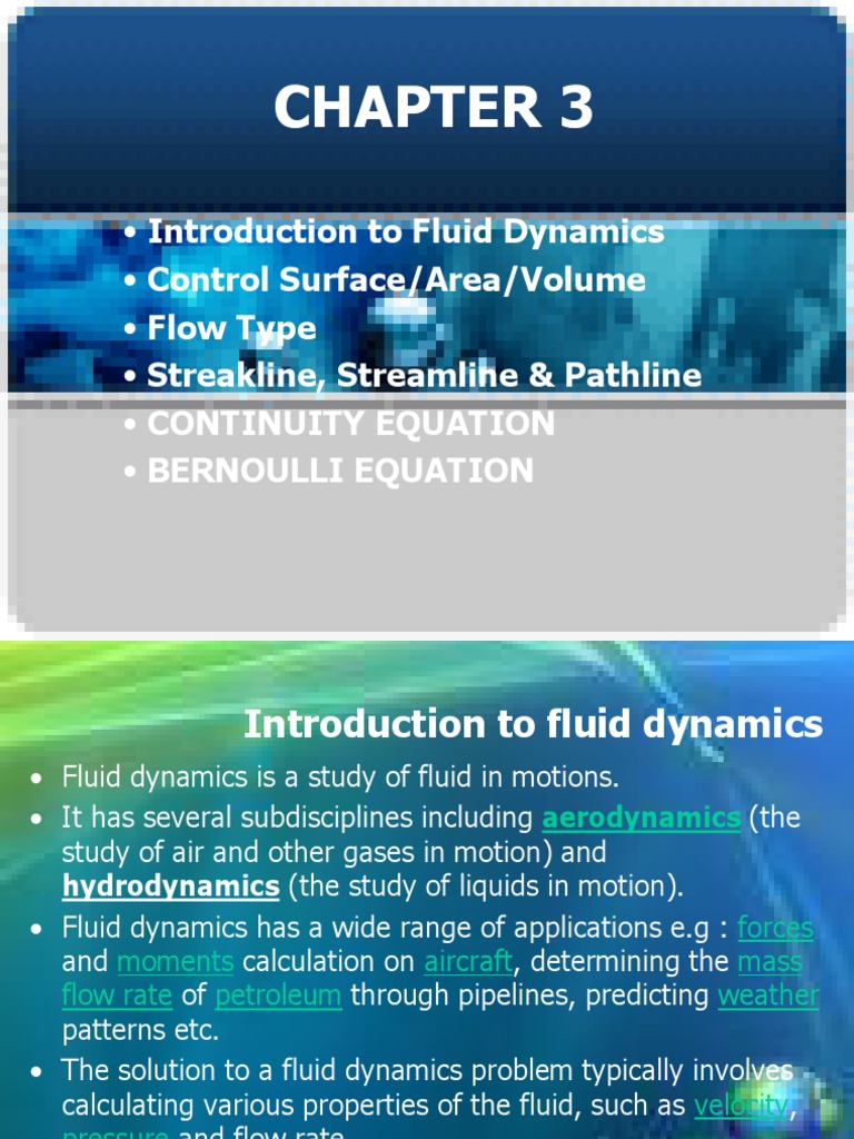 3a Fluid Dynamics - Continuity and Bernoulli Equation | PDF | Fluid ...