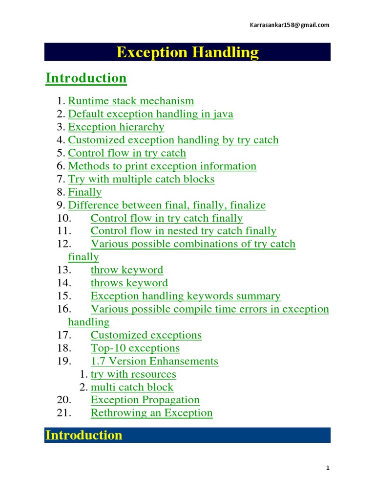 Exception Handling | PDF | Class (Computer Programming) | Method ... Exception Handling | PDF | Class (Computer Programming) | Method ...