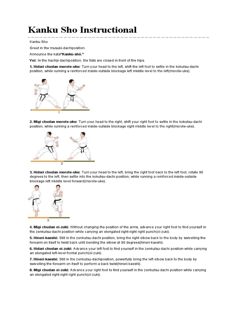 Kanku Sho Instructional | PDF | Limbs (Anatomy) | Human Anatomy
