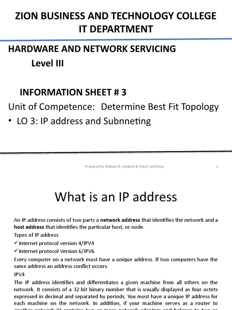 Determine Best Fit Topology-LO-3 Final | PDF | Ip Address | Computer Network