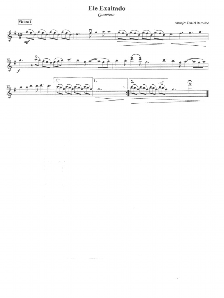 9 - Ele Exaltado - Violino I | PDF