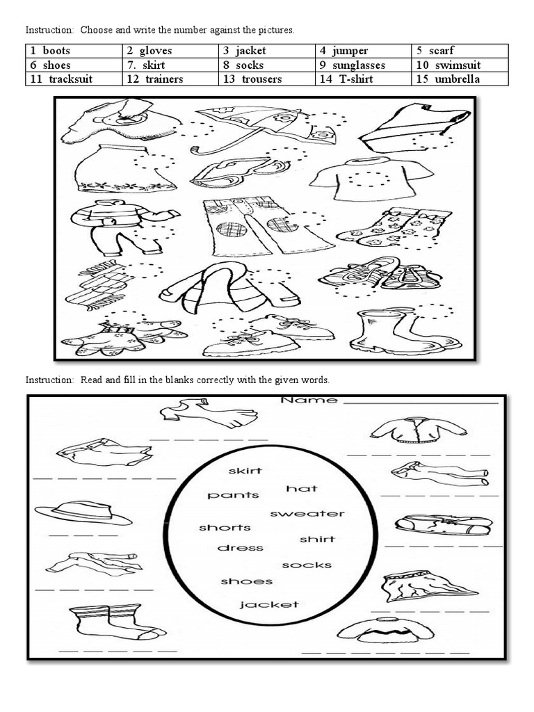Worksheet On Get Dressed BI 2C 2022 | PDF