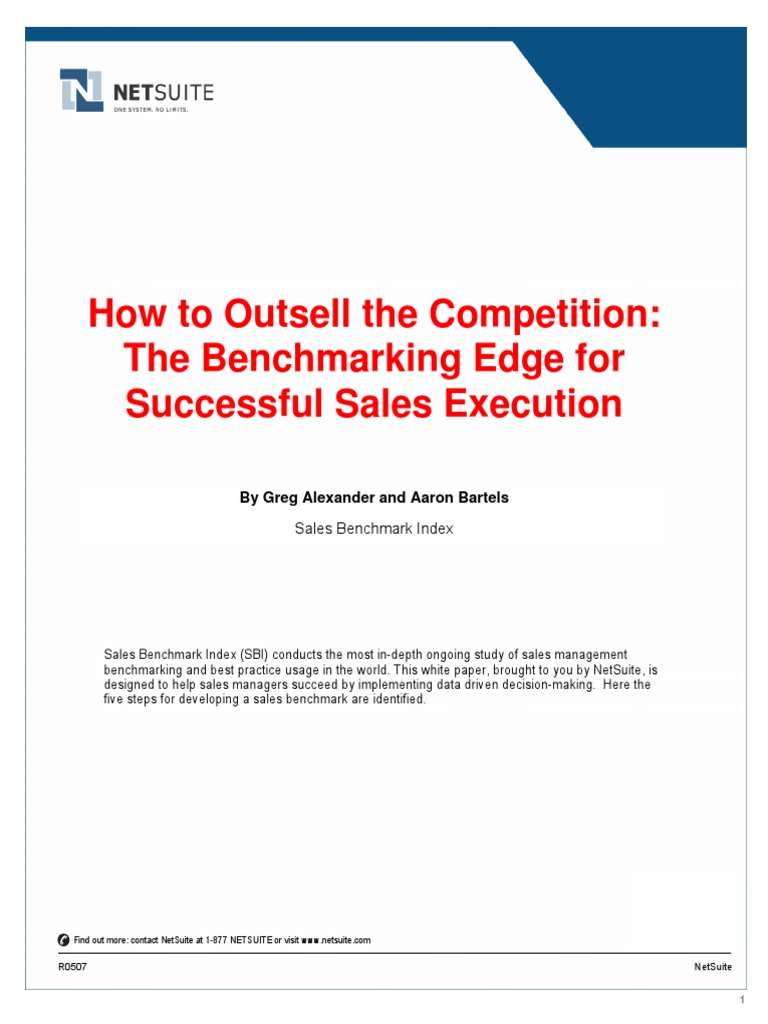Benchmarking Edge For Successful Sales Execution1 | PDF | Sales ...