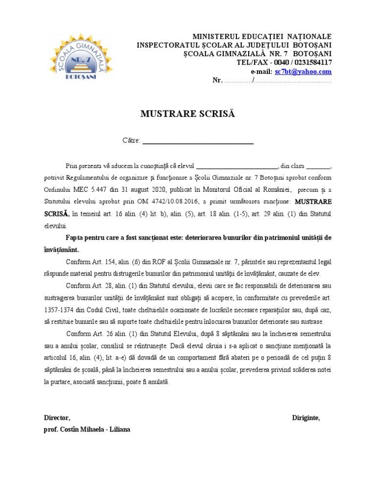 Mustrare Scrisa | PDF