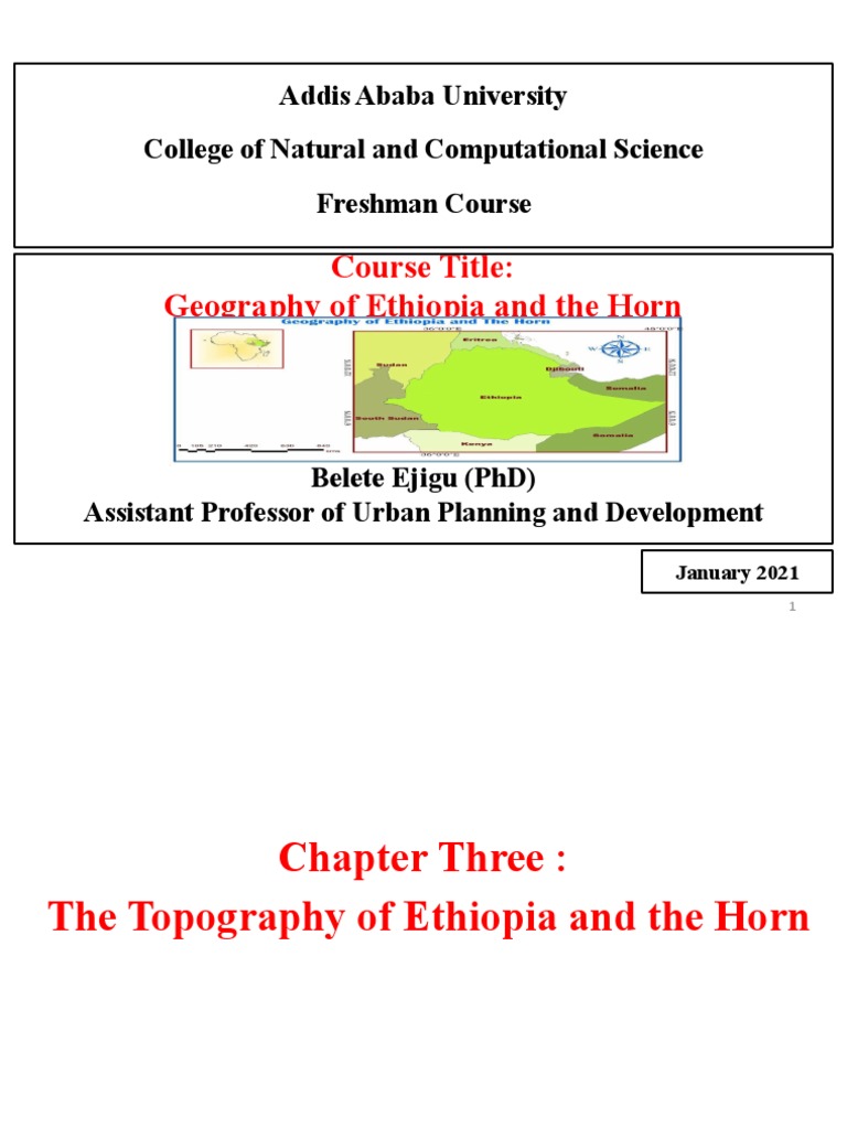 Freshman Geography Lecture 3 | PDF | Ethiopia | Plateau