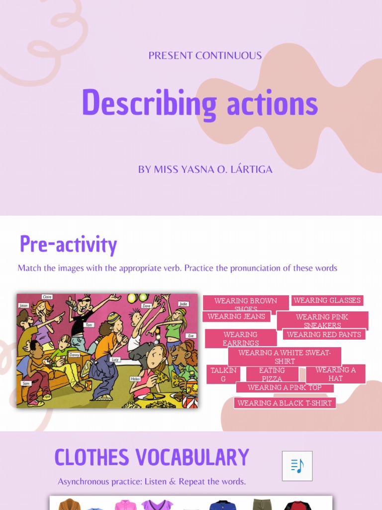 Clothes and Present Continuous | PDF | Clothing | Human Body