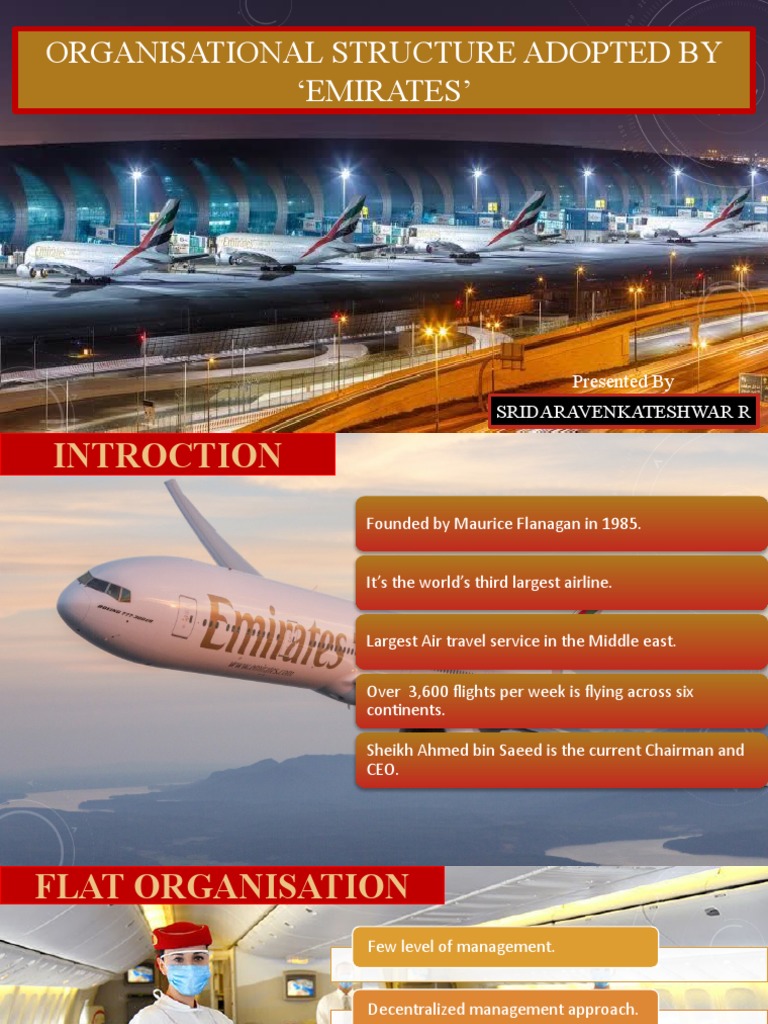 Organisational Structure Adopted by Emirates': Presented by ...