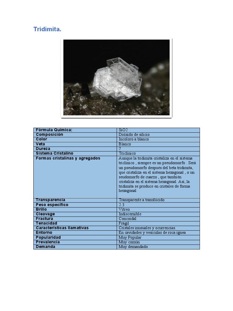 Trimidita | PDF | Minerales | Cristalografía