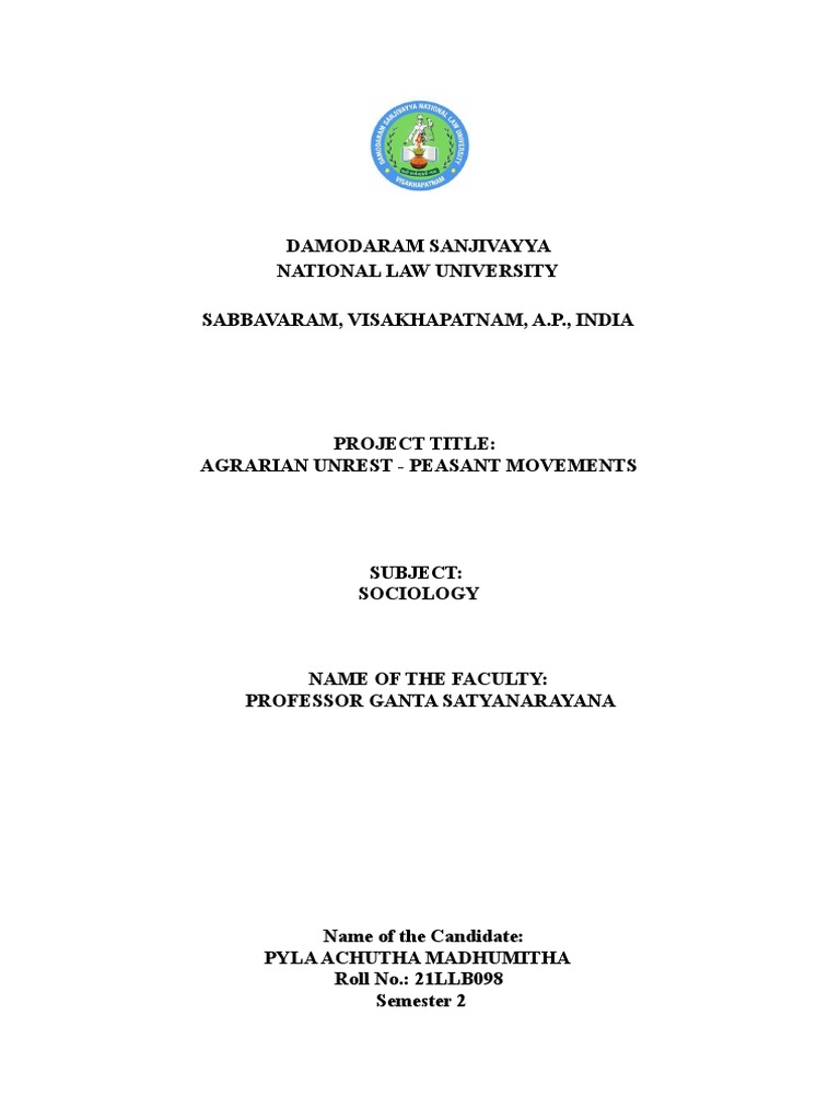 Sociology - Agrarian Discontent | PDF | British Raj | Mahatma Gandhi