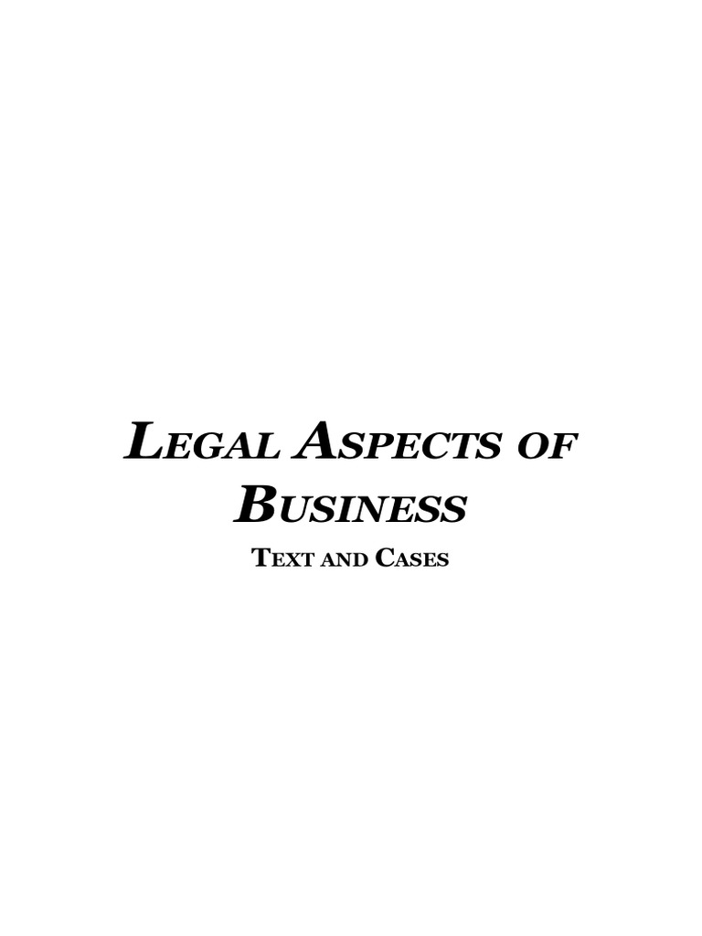 Legal Aspects of Business (PDFDrive) | PDF | Equity (Law) | Justice