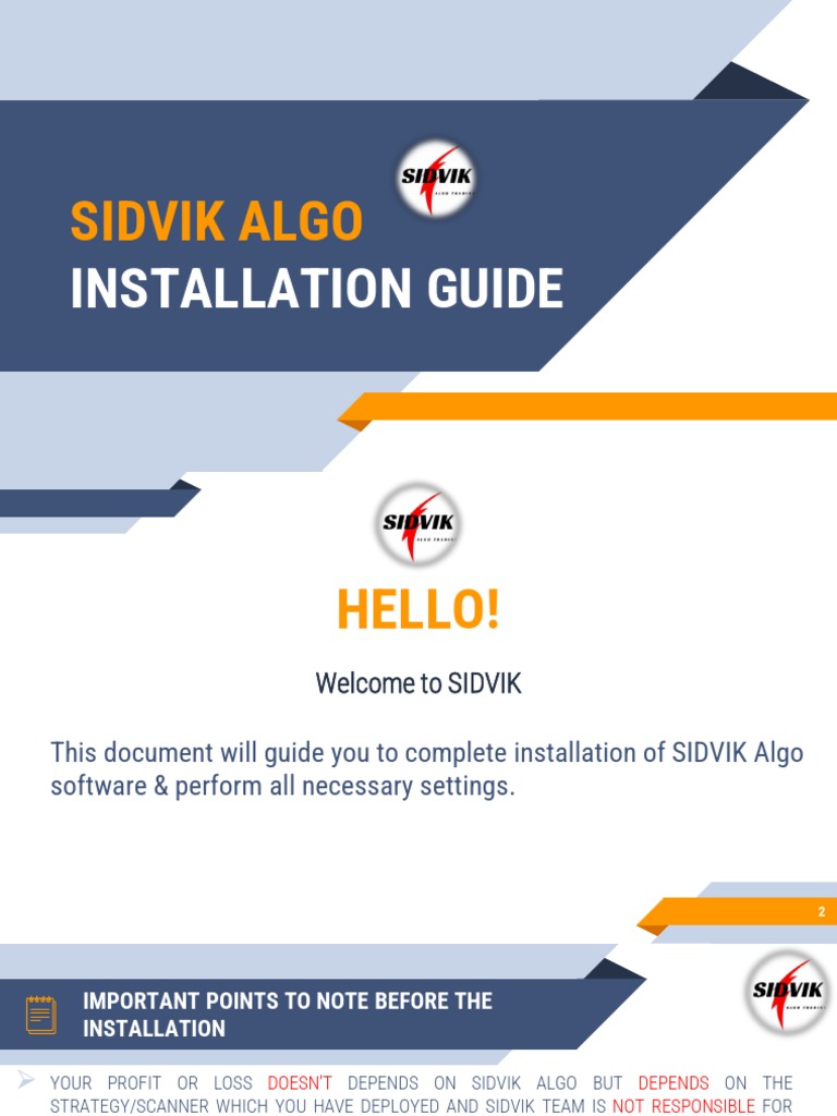 Sidvik Algo Installation Guide | PDF | Gmail | Day Trading