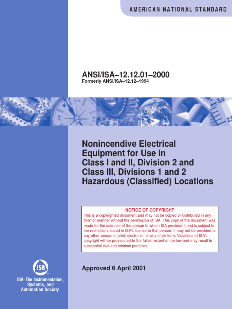 S 121201 Nonincendive | PDF | Electrical Wiring | Fuse (Electrical)