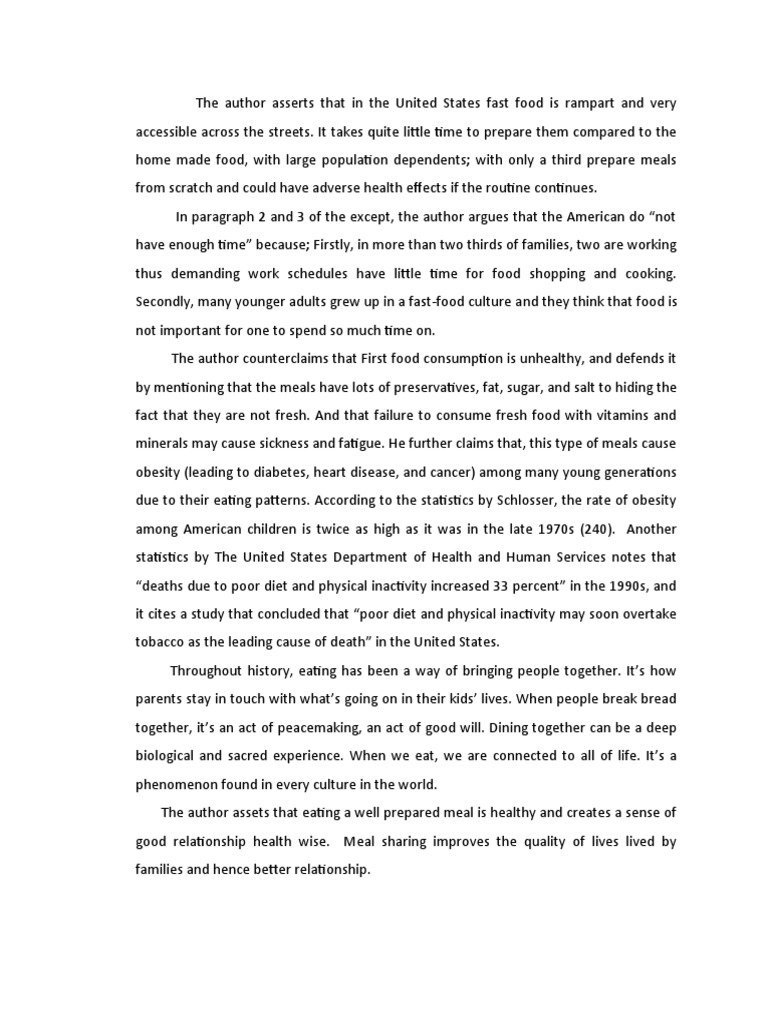 Assignment Fast Food | PDF