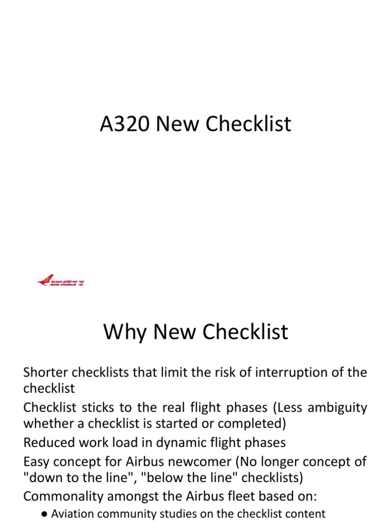A320 New Check List Revised | PDF | Takeoff | Cockpit