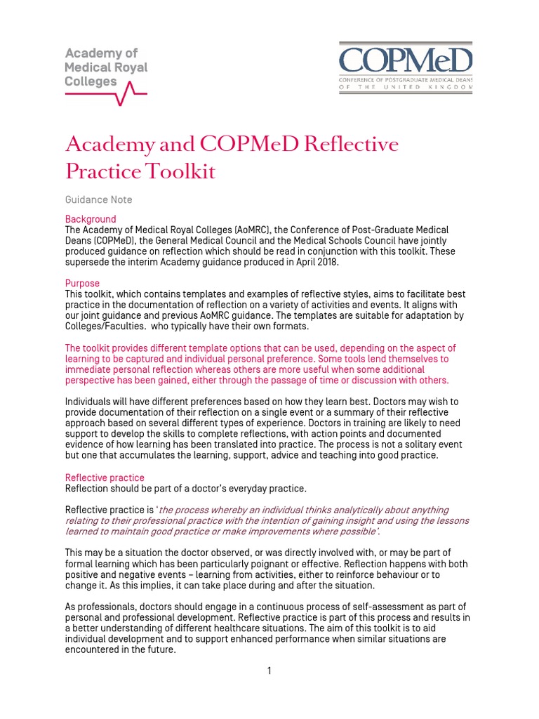 Reflective Practice Toolkit | PDF | Reflective Practice | Learning