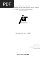 Cuadro Comparativo Lenguajes de Programacion | PDF | Lenguaje de ...