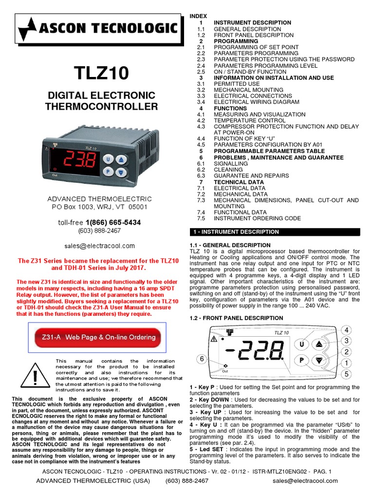 Digital Electronic Thermocontroller: Toll-Free | PDF | Parameter (Computer Programming) | Relay