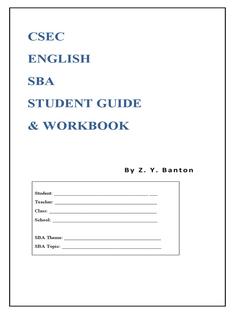 Csec Sba Booklet | PDF | Apa Style | Citation