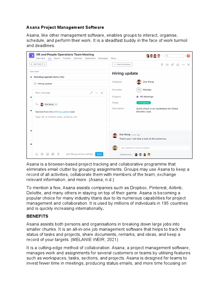 Asana Project Management Software | PDF | Mobile App | Software