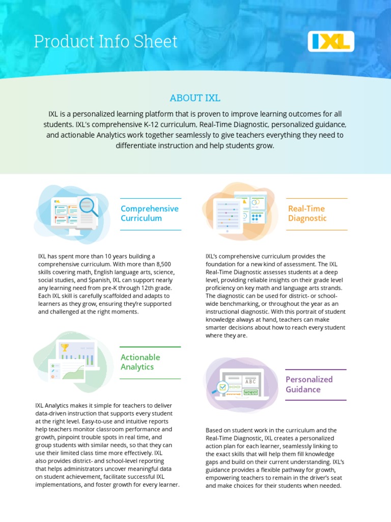 Product Info Sheet | PDF | Tablet Computer | Curriculum