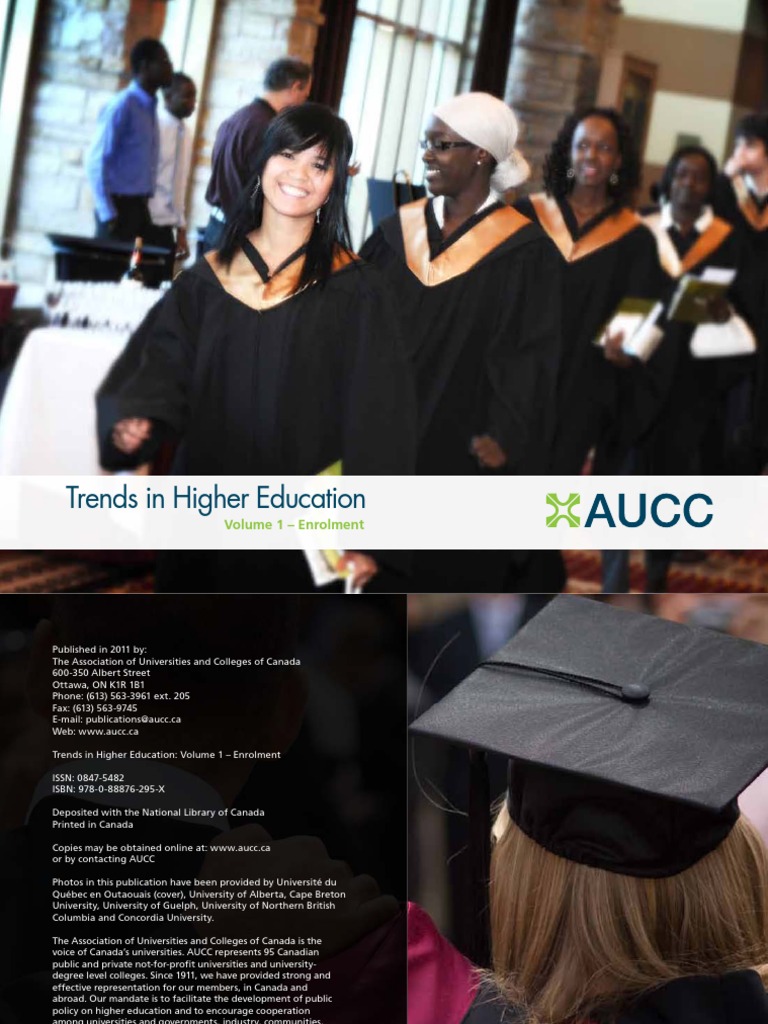 AUCC, 2011-Trends in Higher Education. Volume 1: Enrolment | PDF ...