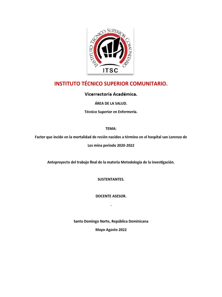 Anteproyecto. Gloria Itsc | PDF | Hospital | Laboratorios