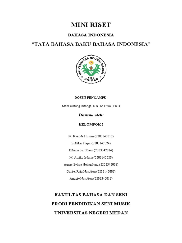 Mini Riset - Bahasa Indonesia (Anggie Nasution) | PDF | Ilmu Sosial | Seni & Disiplin Bahasa