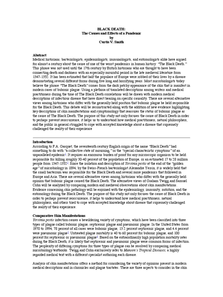 Black Death The Causes and Effects of A Pandemic | PDF | Black Death ...